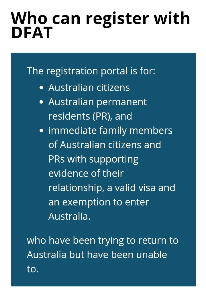 Repatriation Flights to Australia. – Australian Information